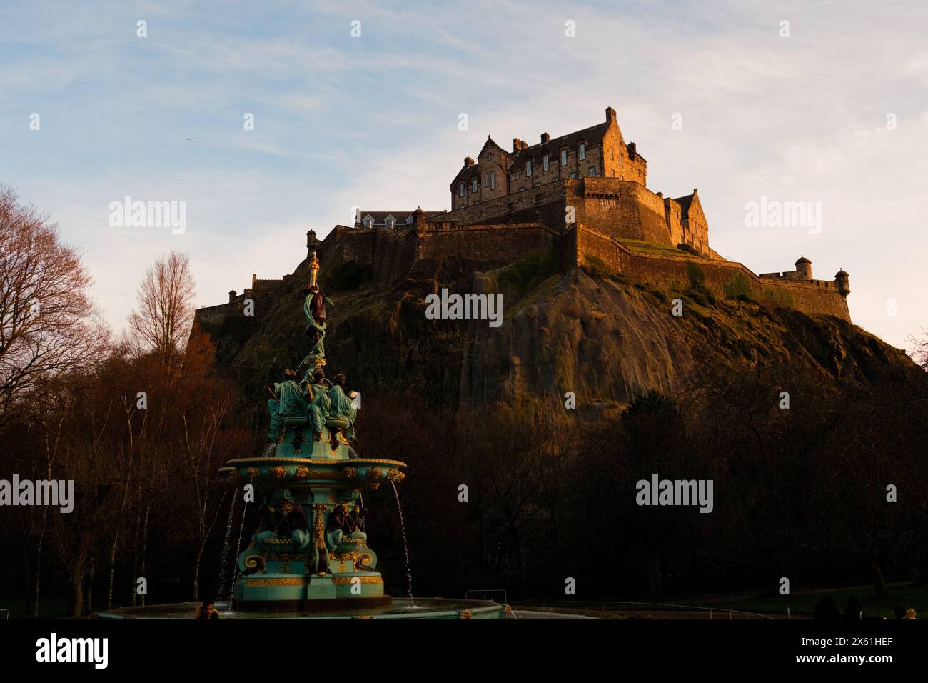 Edinburgh Scotland: 13th Feb 2024: Edinburgh Castle in Winter looking ...