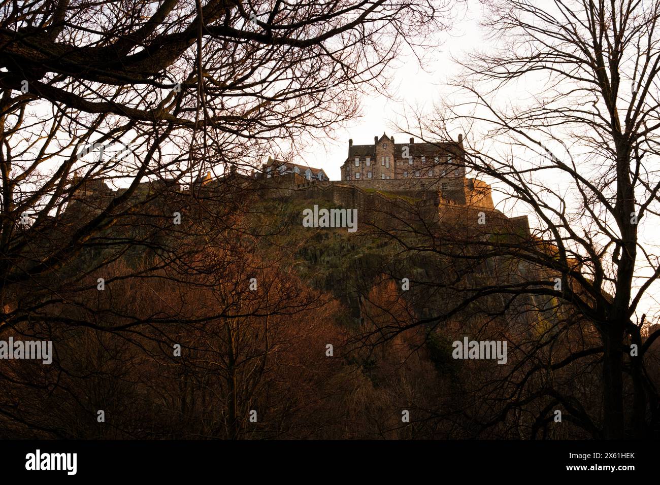 Edinburgh Scotland: 13th Feb 2024: Edinburgh Castle in Winter looking ...