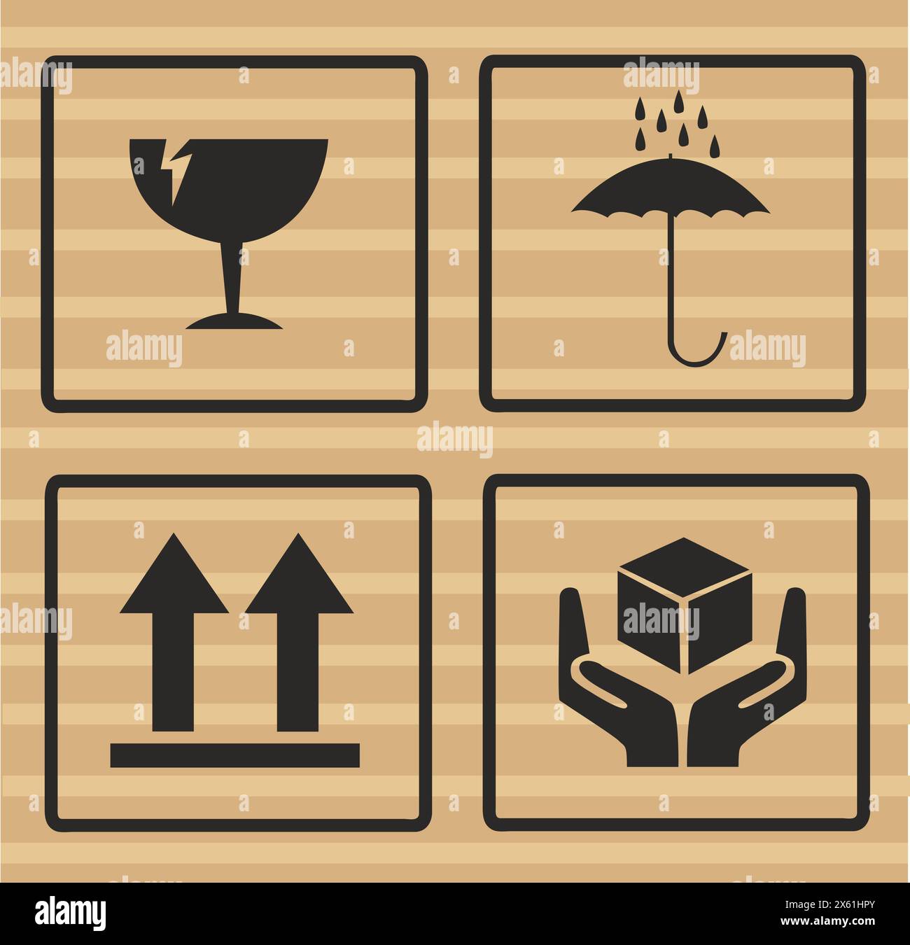 Fragile or Breakable Material packaging symbol Stock Vector Image & Art ...