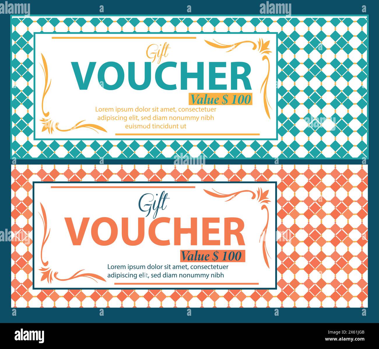 Gift voucher design with background Stock Vector Image & Art - Alamy