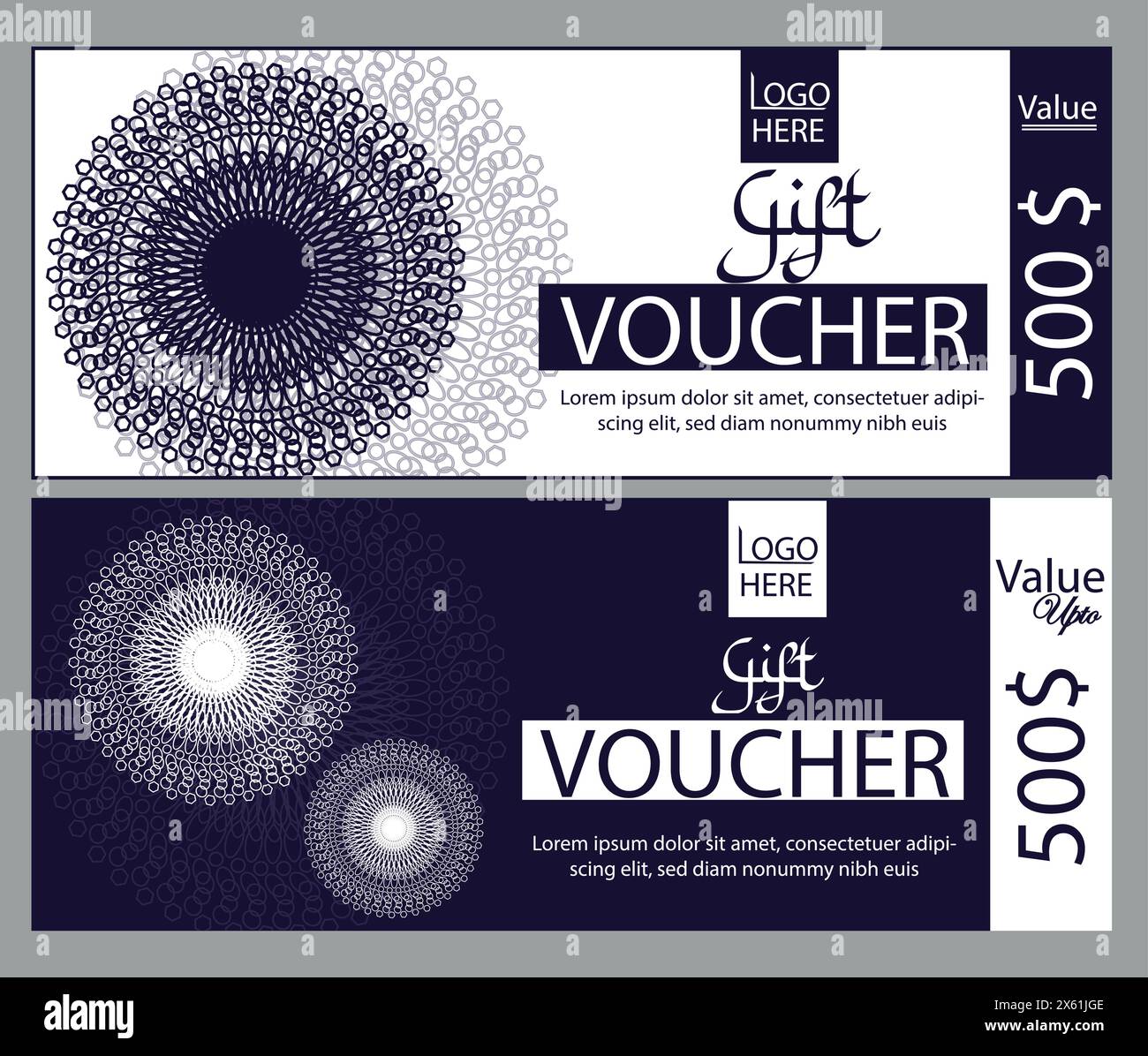 Vouchers design Stock Vector Images - Alamy