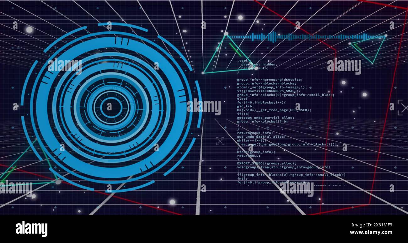 Image Of Connected Dots Triangles Loading Circles And Computer