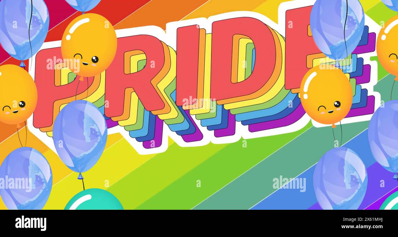 Animation colorful pride text on hi-res stock photography and images ...