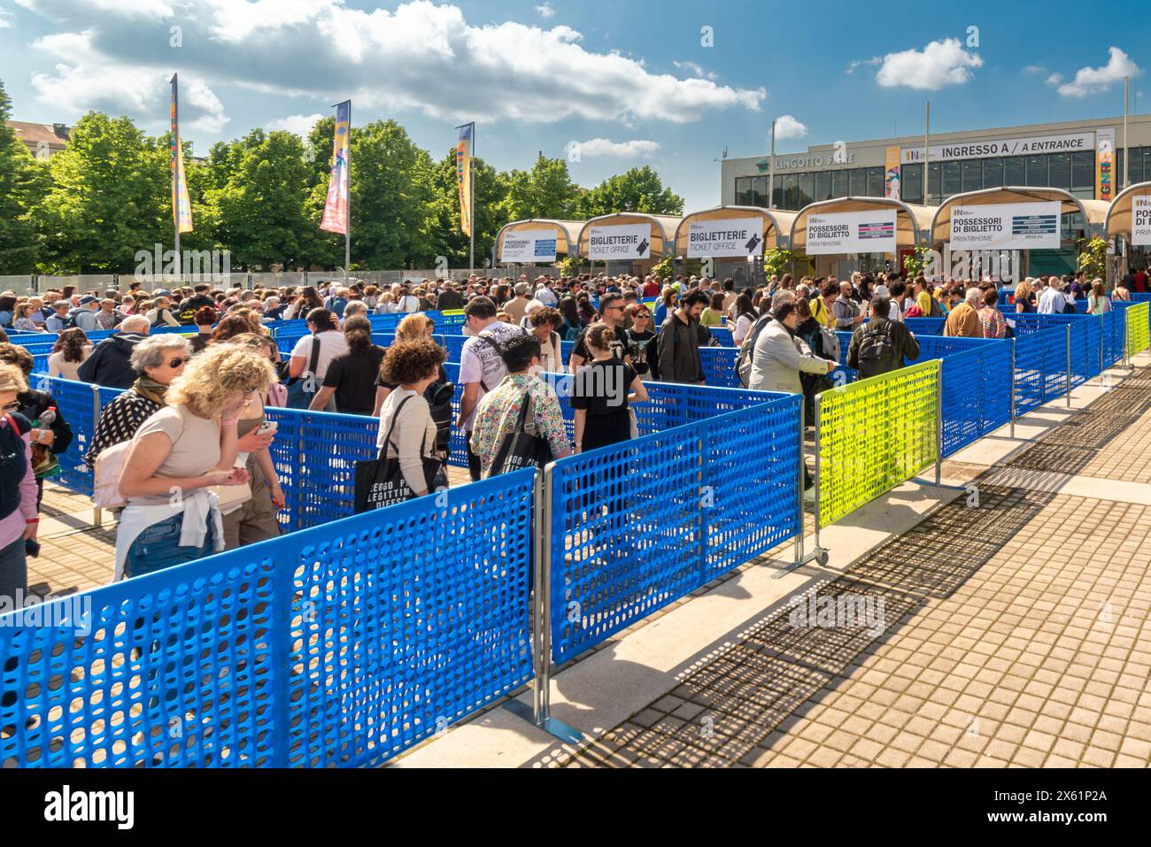 Turin, Italy - May 10, 2024: Main entrance of the Turin International ...