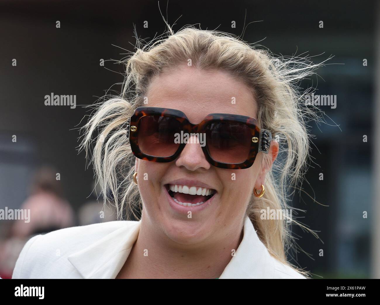 Kate Harrington during the Derby Trials Day at Leopardstown Racecourse ...
