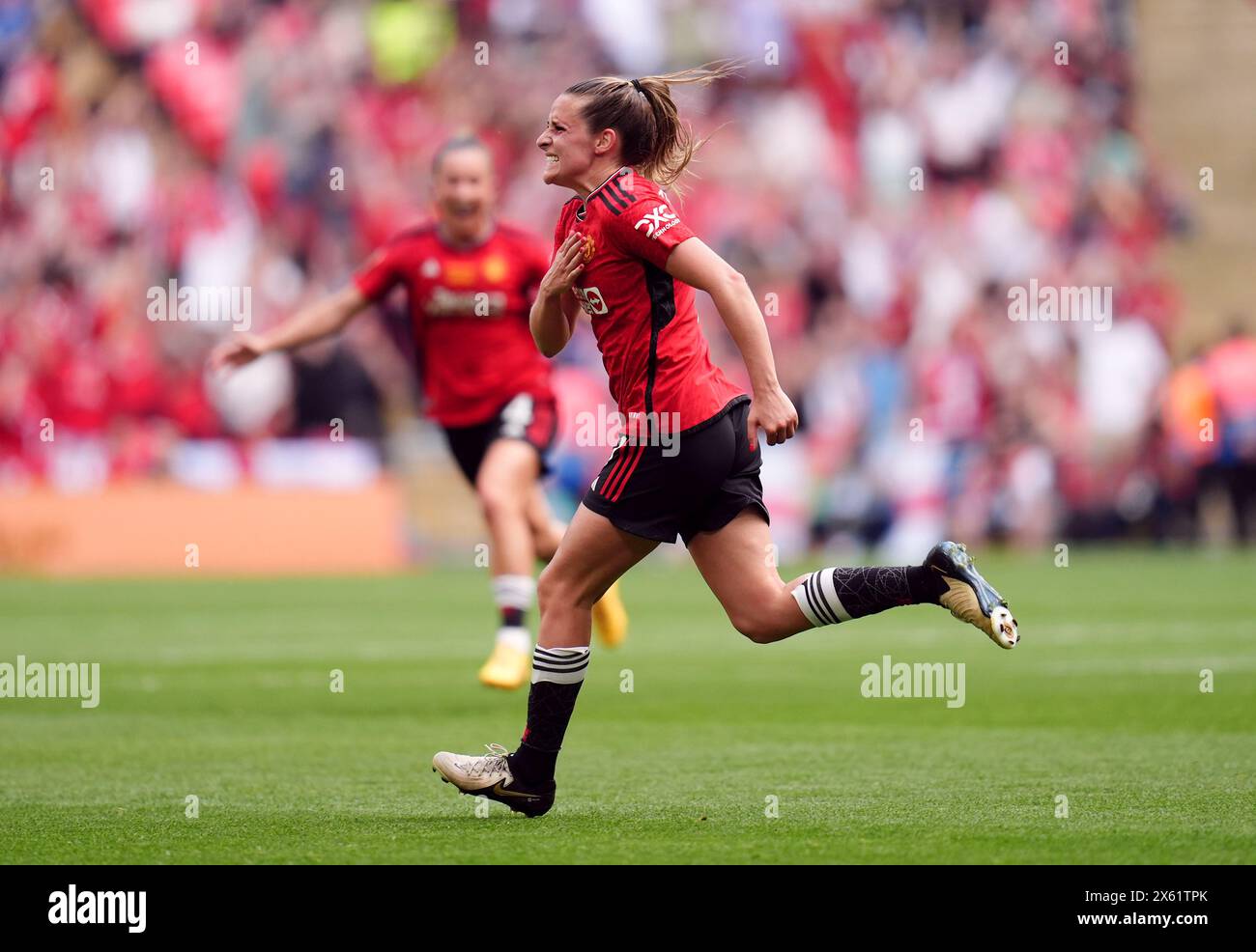 Manchester United's Ella Toone celebrates scoring their side's first ...