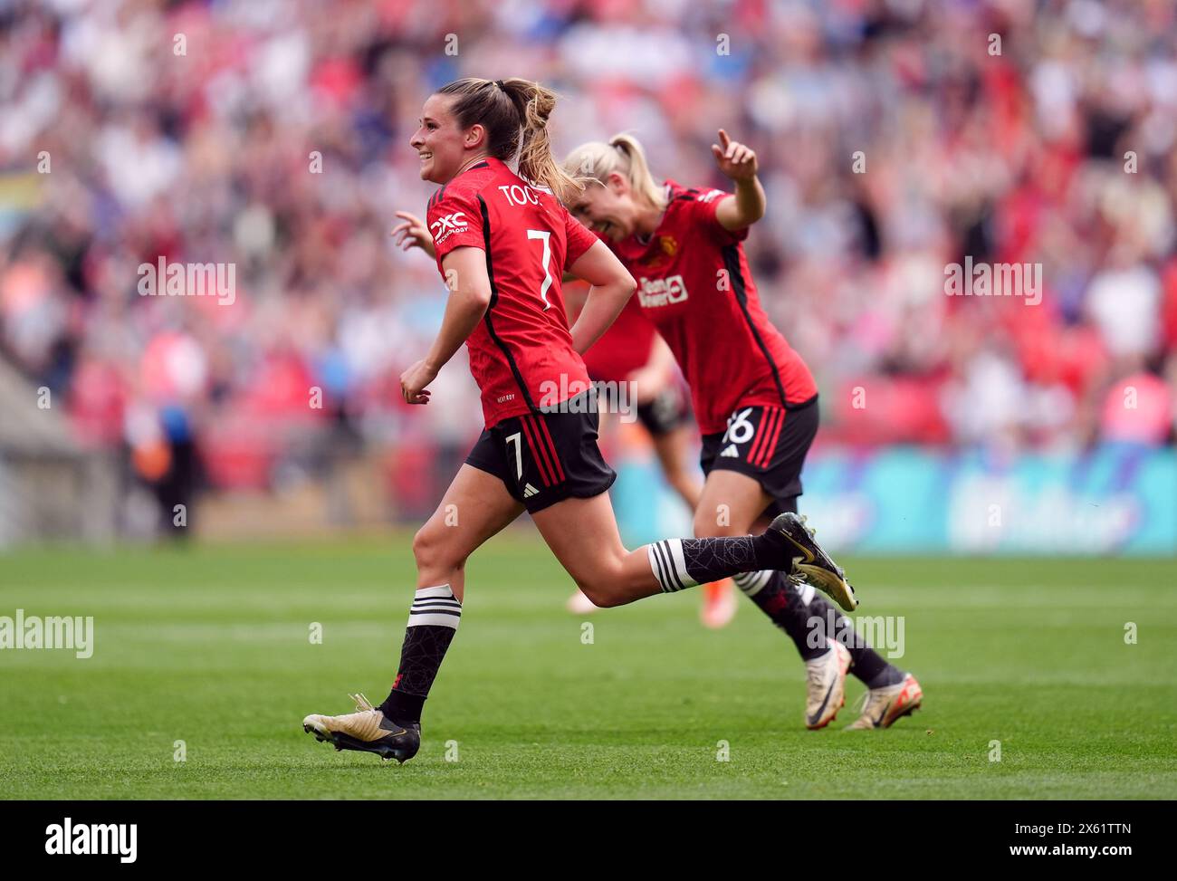 Manchester United's Ella Toone celebrates scoring their side's first ...
