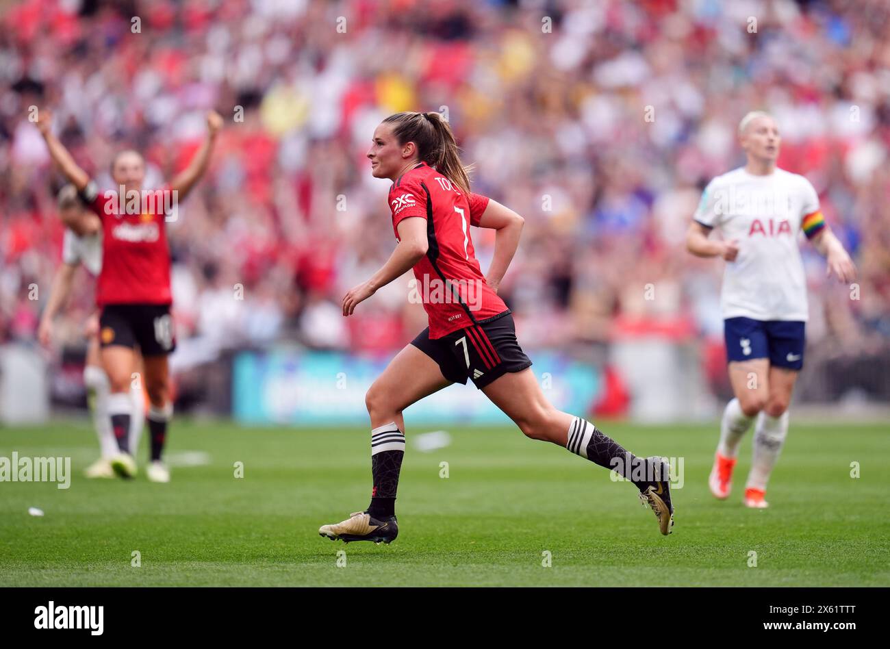 Manchester United's Ella Toone celebrates scoring their side's first ...