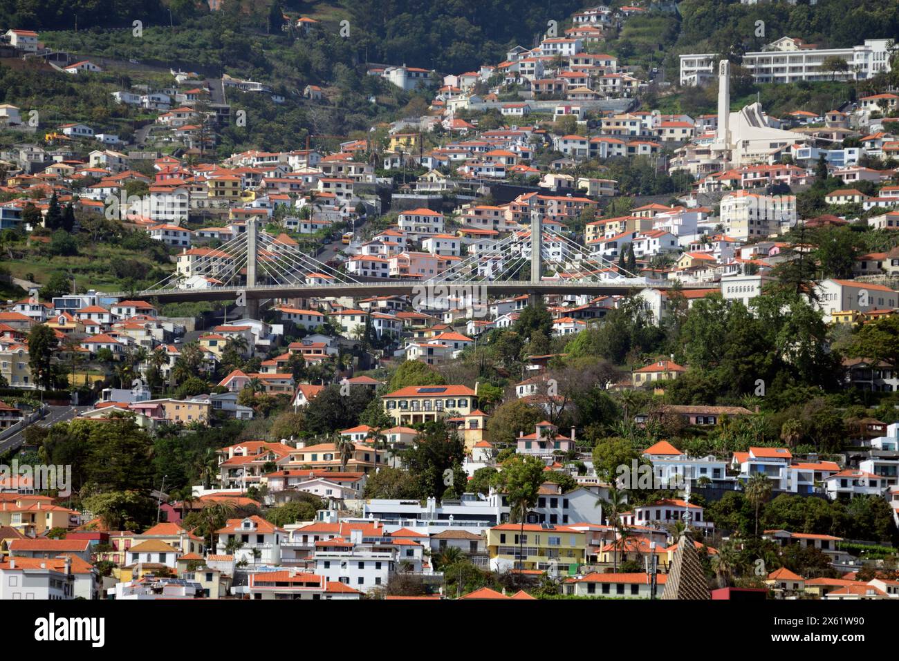 The city of Funchal, capital of Madeira, seen from the harbour Stock ...