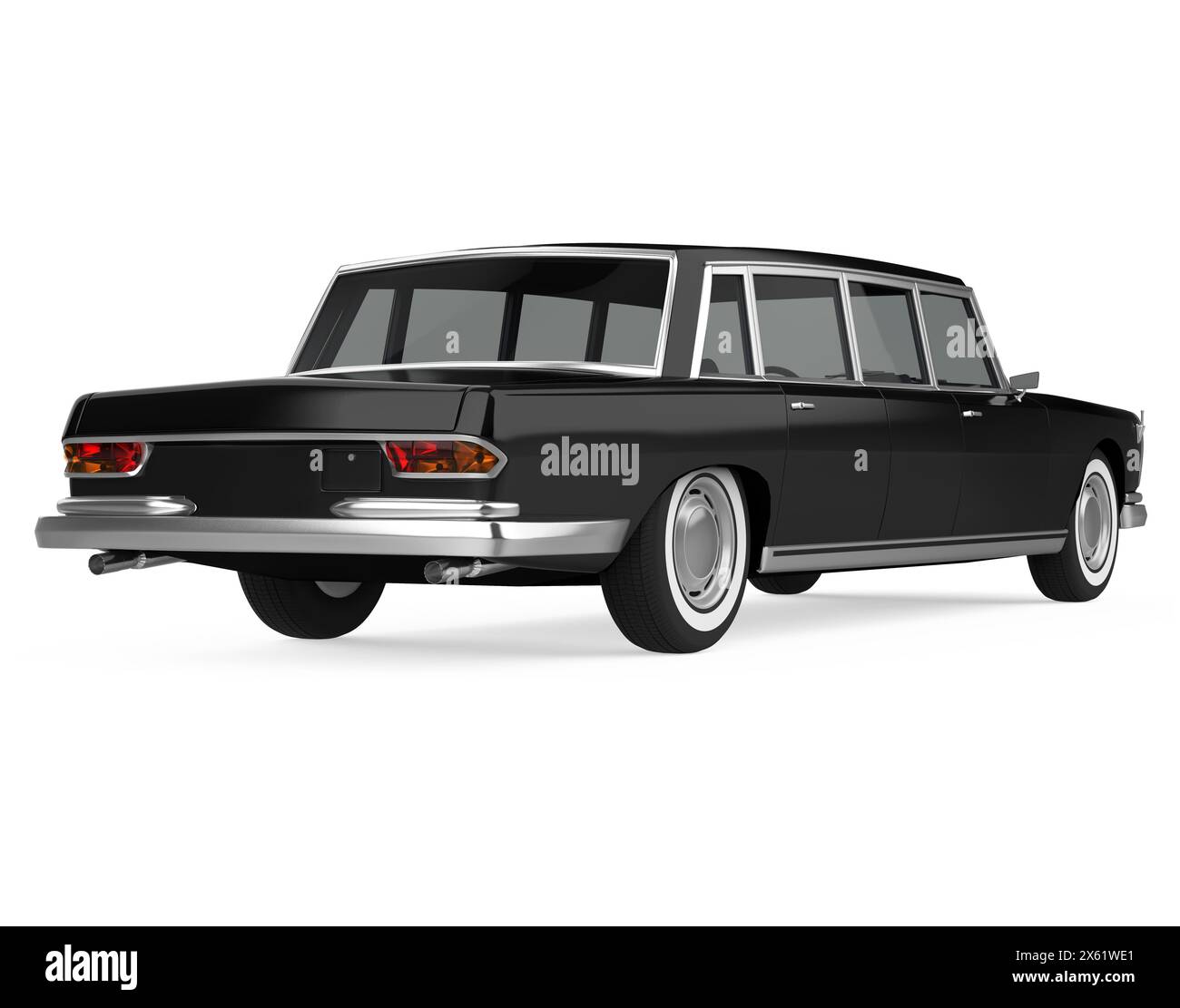 Vintage Limousine Car Isolated Stock Photo - Alamy