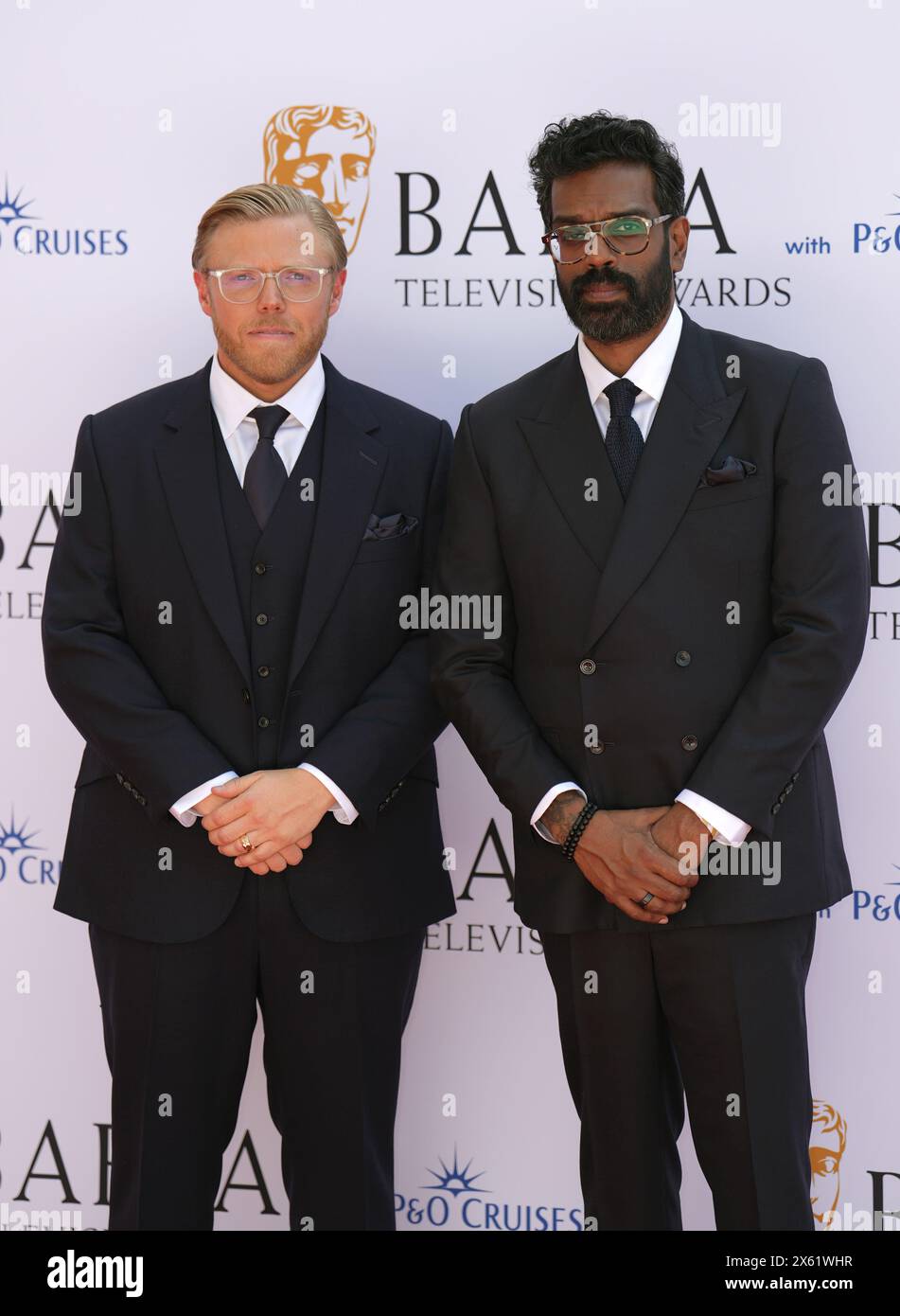 Rob Beckett (left) and Romesh Ranganathan attending the BAFTA TV Awards ...