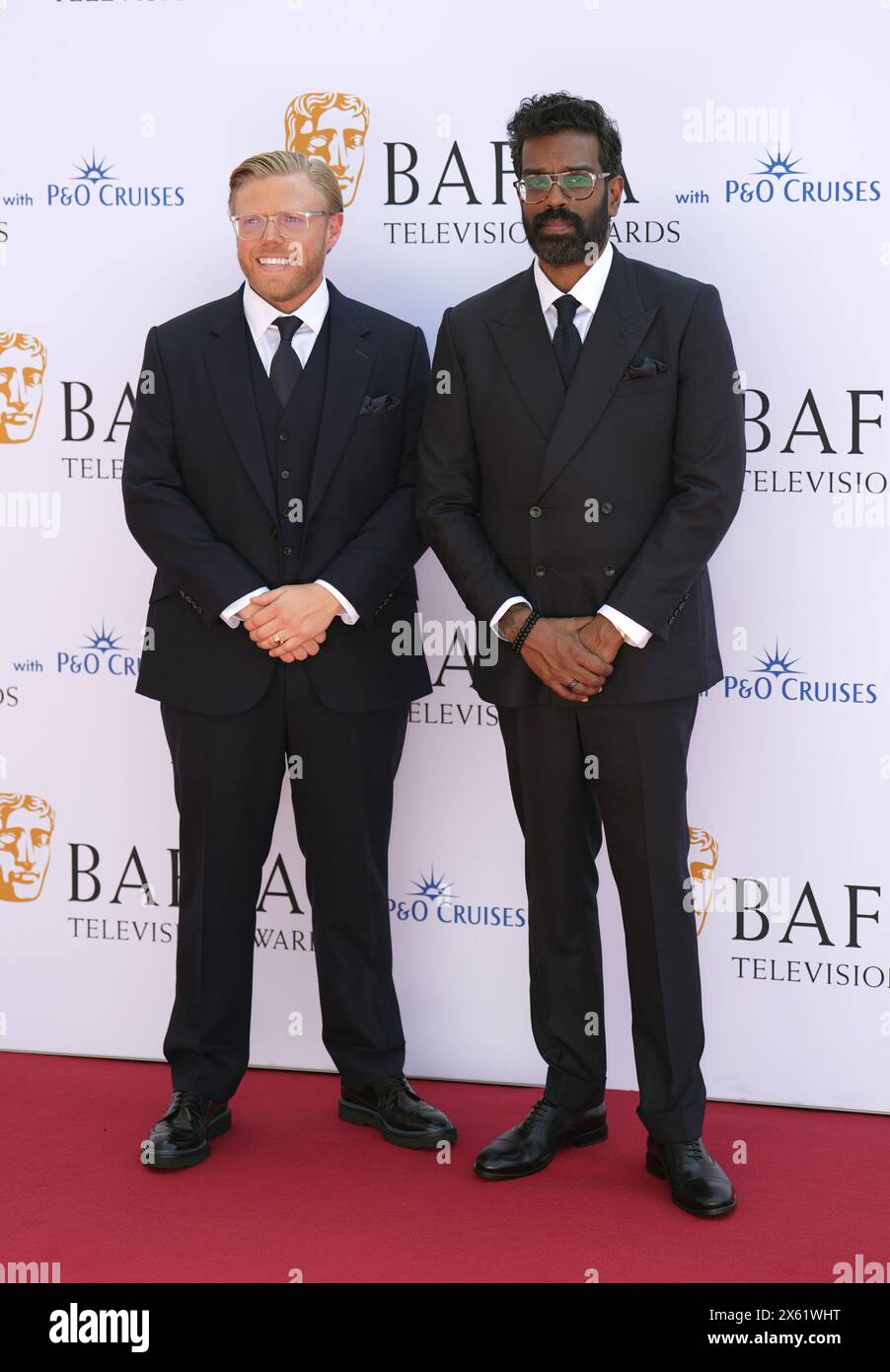 Rob Beckett (left) and Romesh Ranganathan attending the BAFTA TV Awards ...