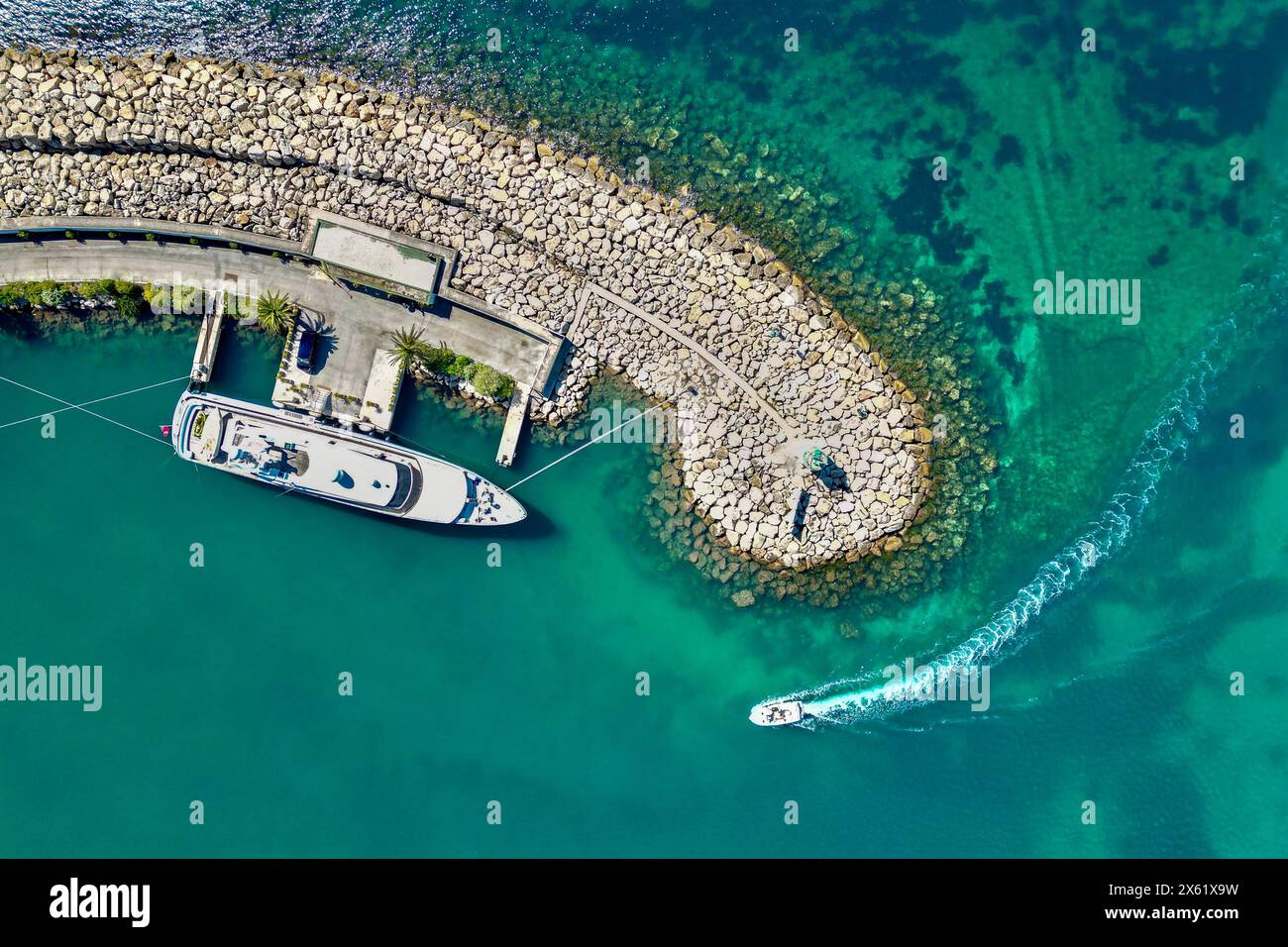 aerial vision of Cap Antibes French Riviera Stock Photo - Alamy