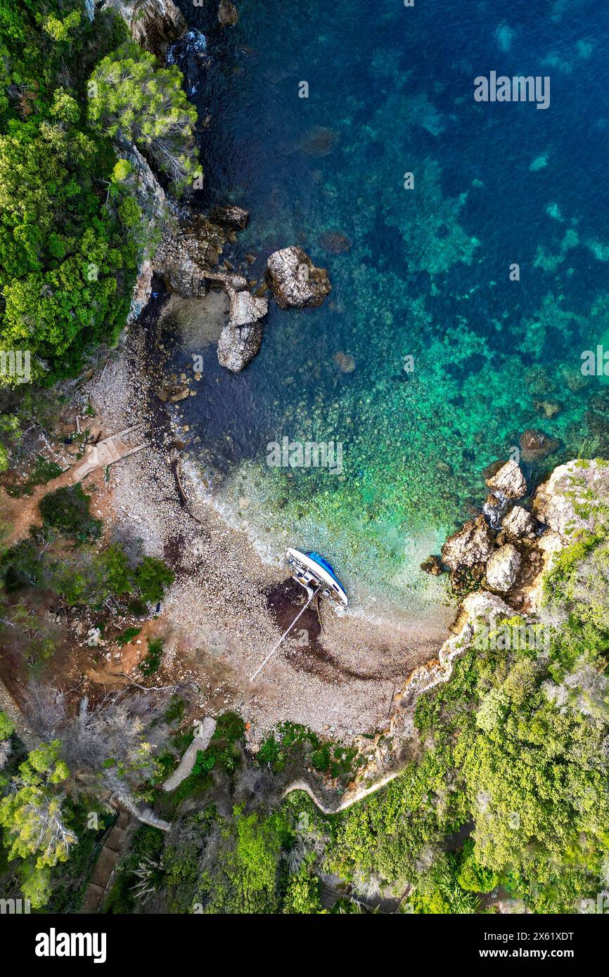 aerial vision of Cap Antibes French Riviera Stock Photo - Alamy