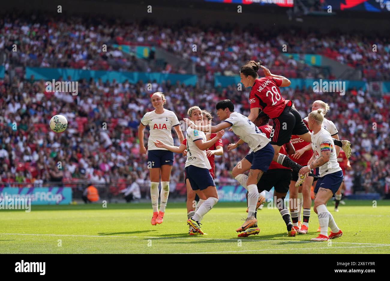 Manchester United's Rachel Williams scores their side's second goal of ...