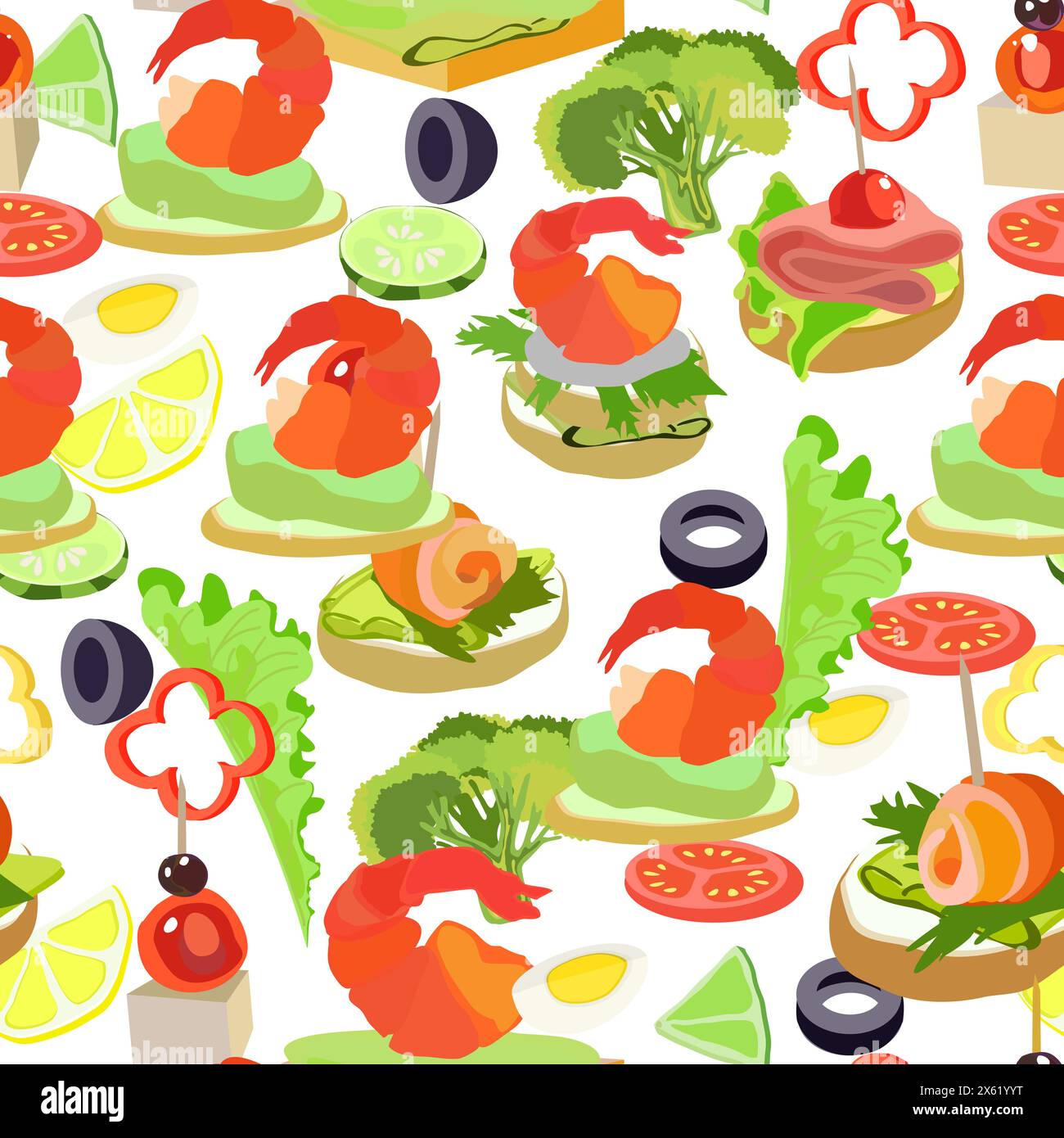 Bread appetizer finger food Stock Vector Images - Alamy