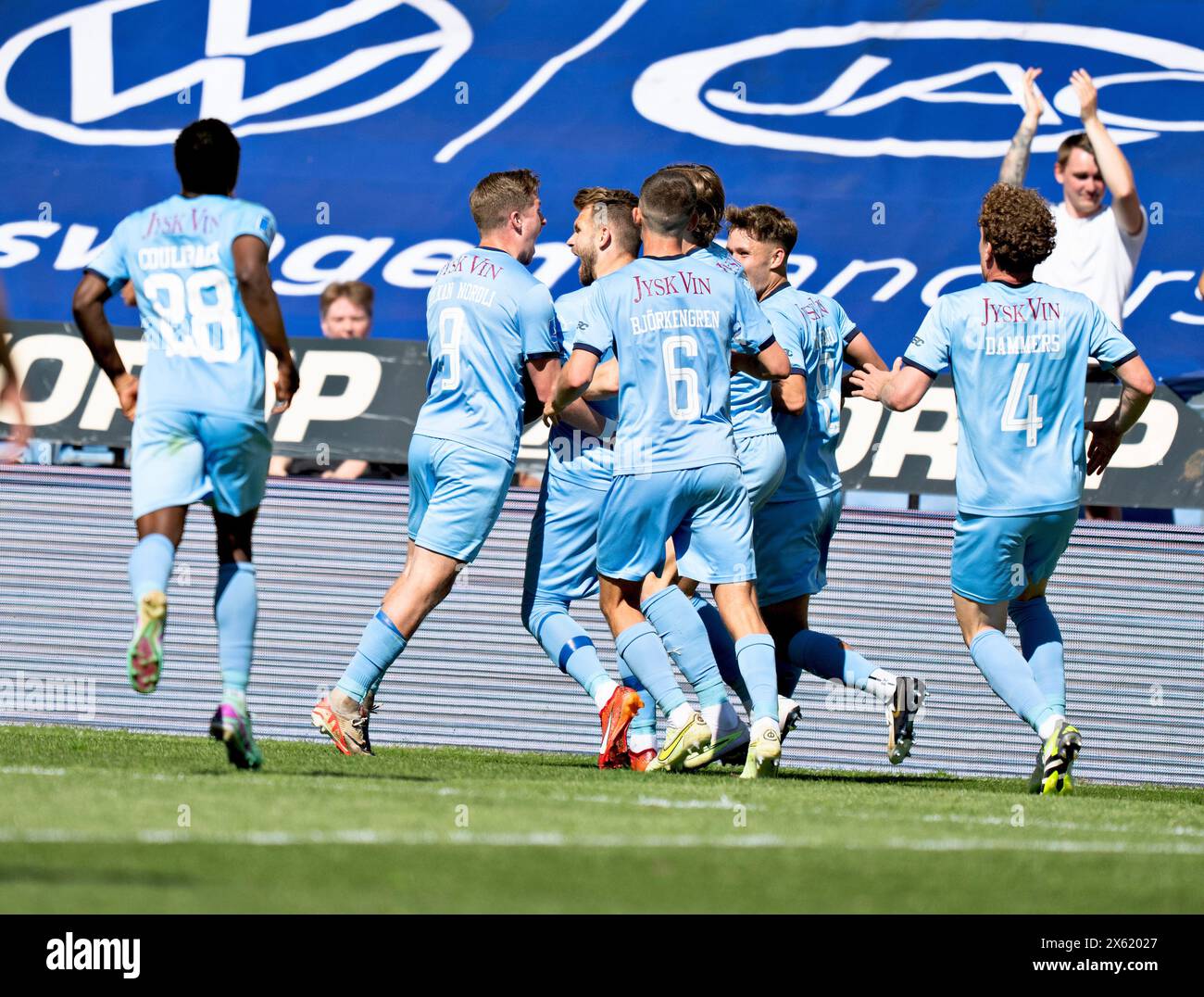 Randers, Denmark. 12th May, 2024. Randers scoring, canceled by VAR in ...