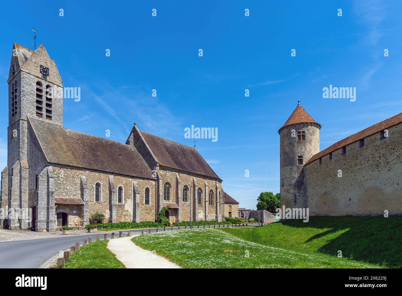 Castle of Blandy les Tours in the Seine-et-Marne department near Paris ...