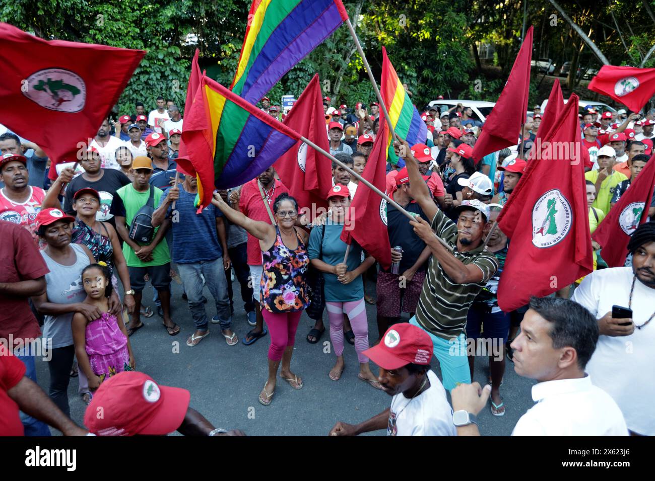 salvador, bahia, brazil - april 18, 2024: members of the Movimento Sem ...