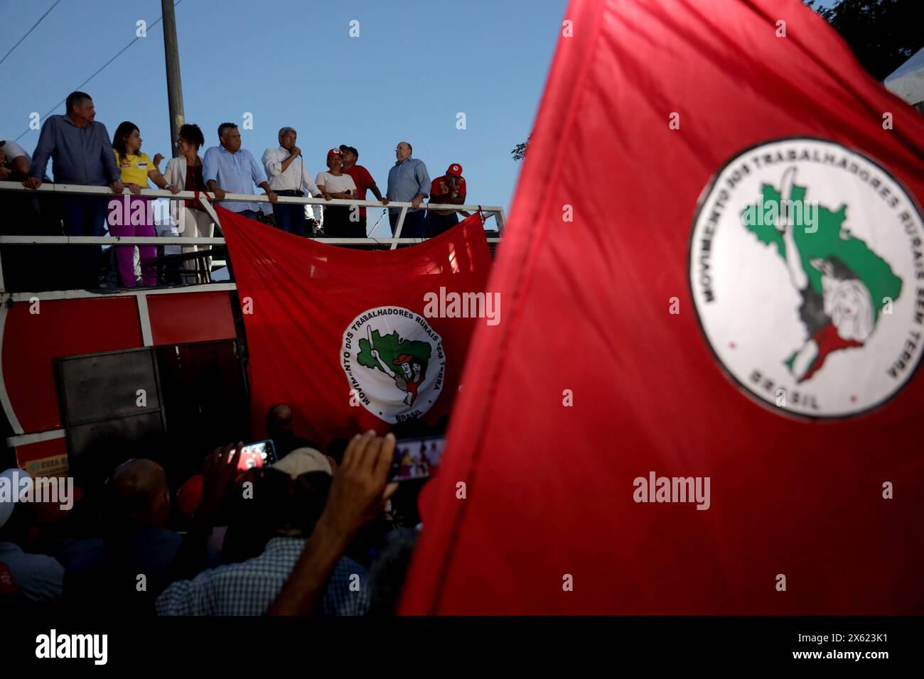 salvador, bahia, brazil - april 18, 2024: members of the Movimento Sem ...