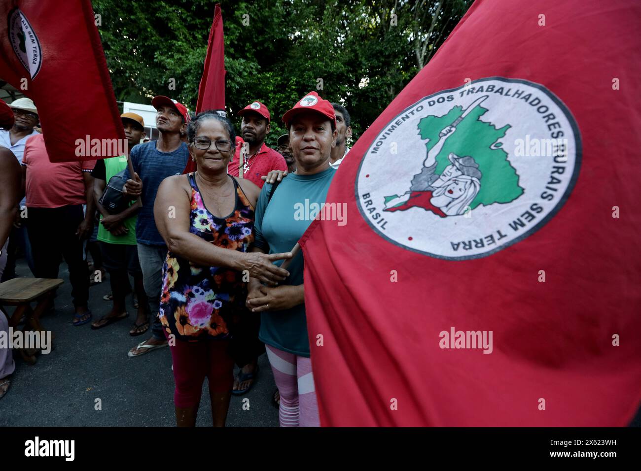 salvador, bahia, brazil - april 18, 2024: members of the Movimento Sem ...