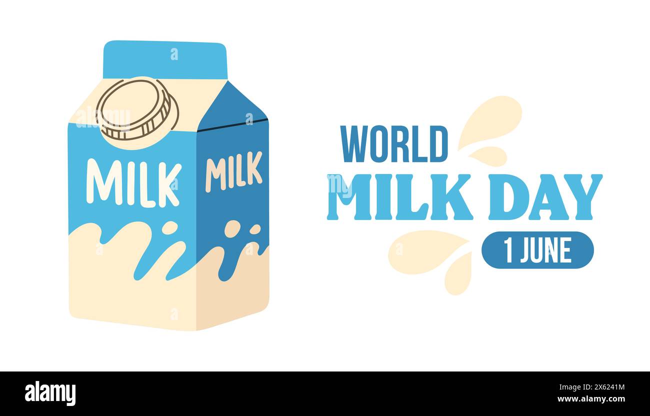 World Milk Day poster, banner, background. A card dedicated to World ...