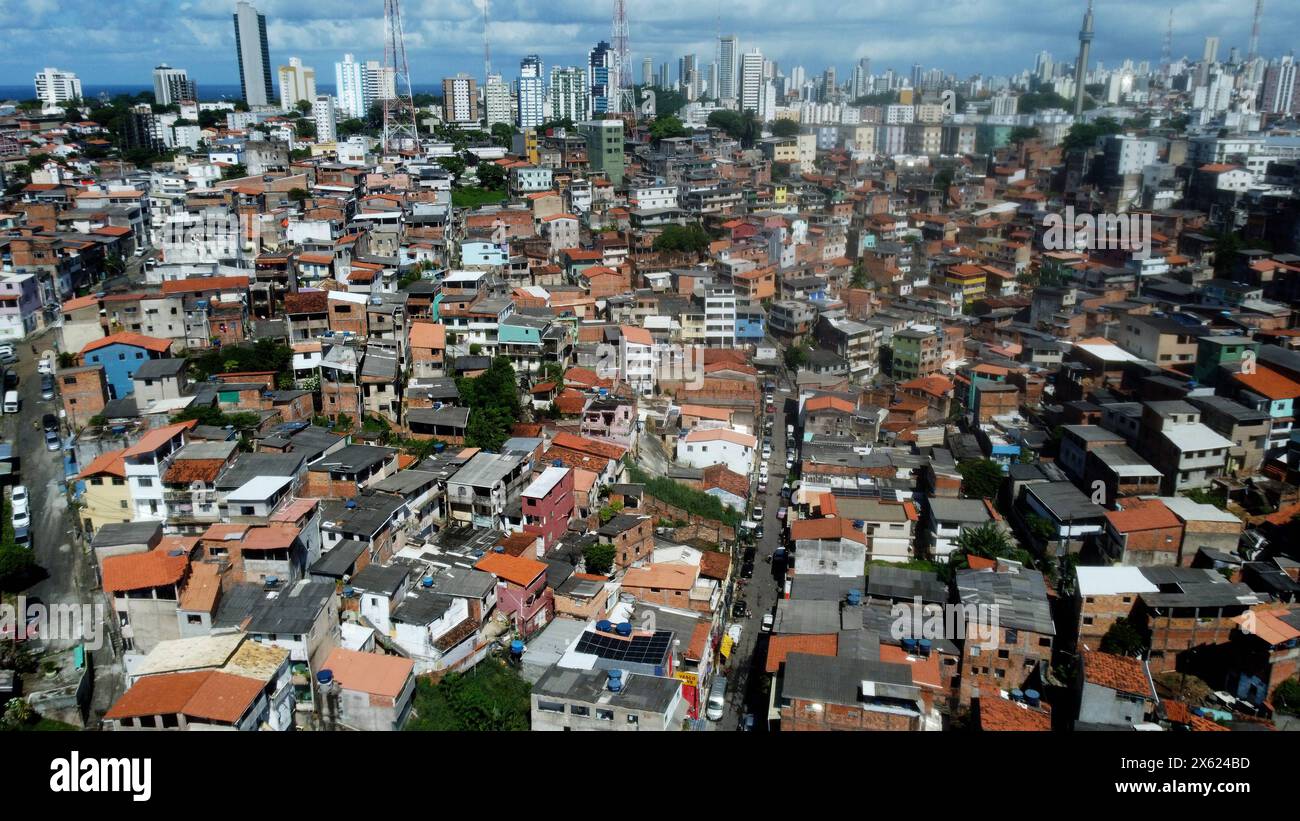 housing in favela area salvador, bahia, brazil - may 2, 2024: view of ...