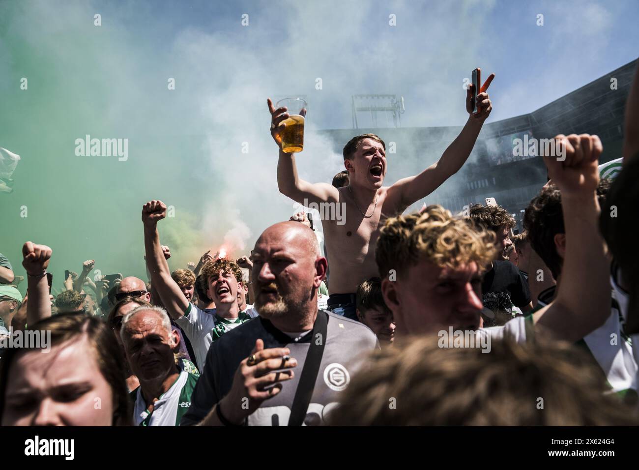 GRONINGEN - Supporters during the celebration of FC Groningen. The ...