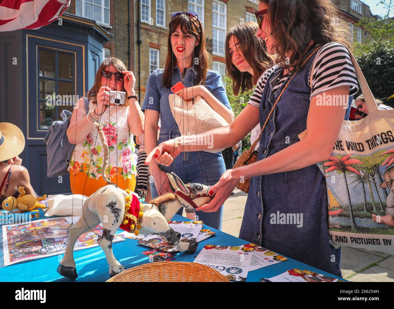 London, UK. 12th May, 2024. A puppeteer with the the British Puppet ...