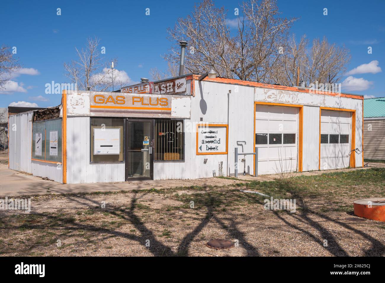 Champion, Alberta - April, 28. 2024: Abandoned gas station in the ...