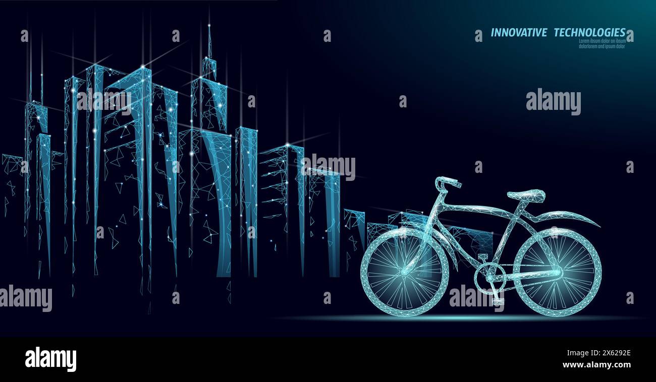 Outdoor sport activity eco friendly bike. City landscape urban ...