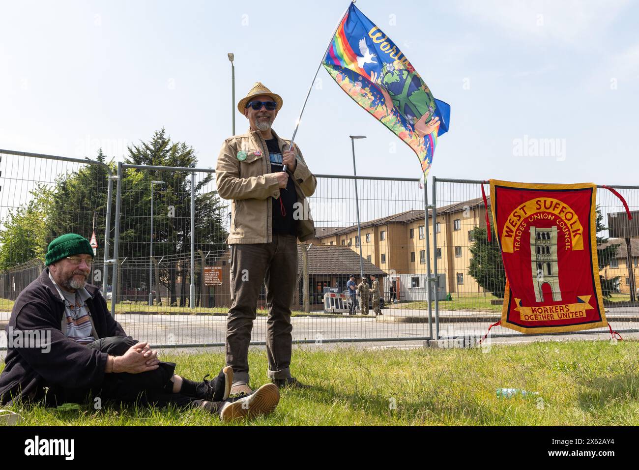 Lakenheath, UK. 11th May, 2024. Supporters of the Campaign for Nuclear ...