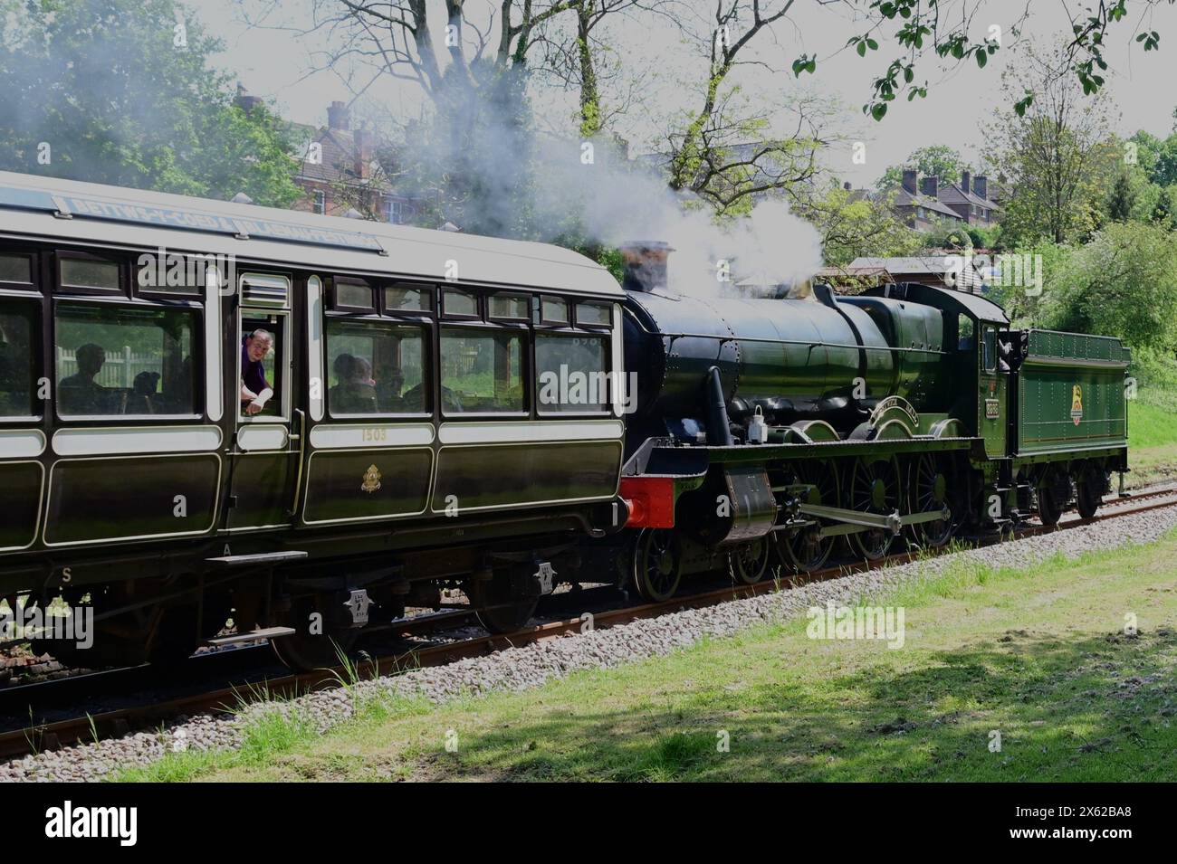 Steam train on The Bluebell Railway Stock Photo - Alamy