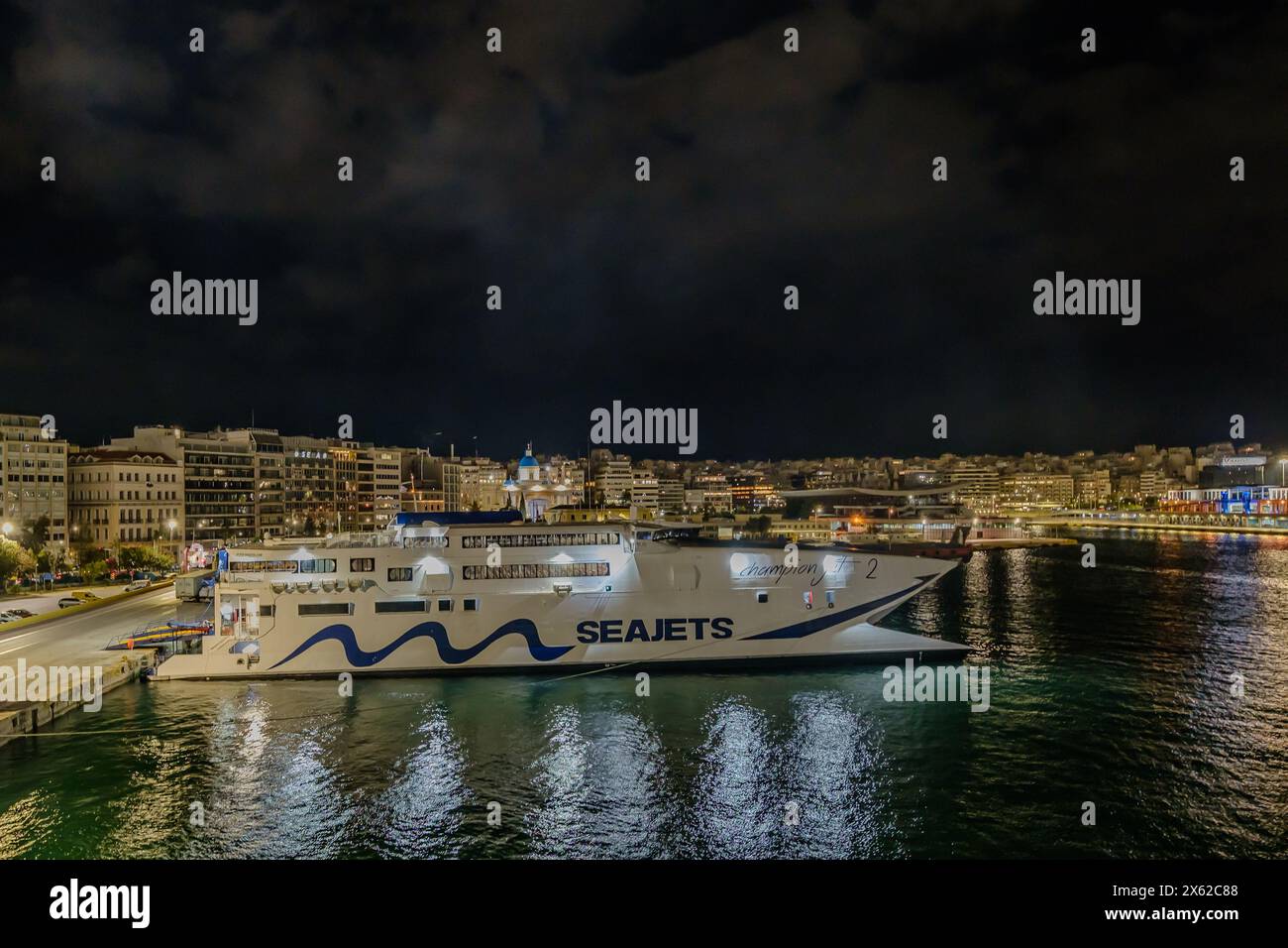 Piraeus, Greece - April 30, 2024 : View of a Seajets ferry boat at the ...