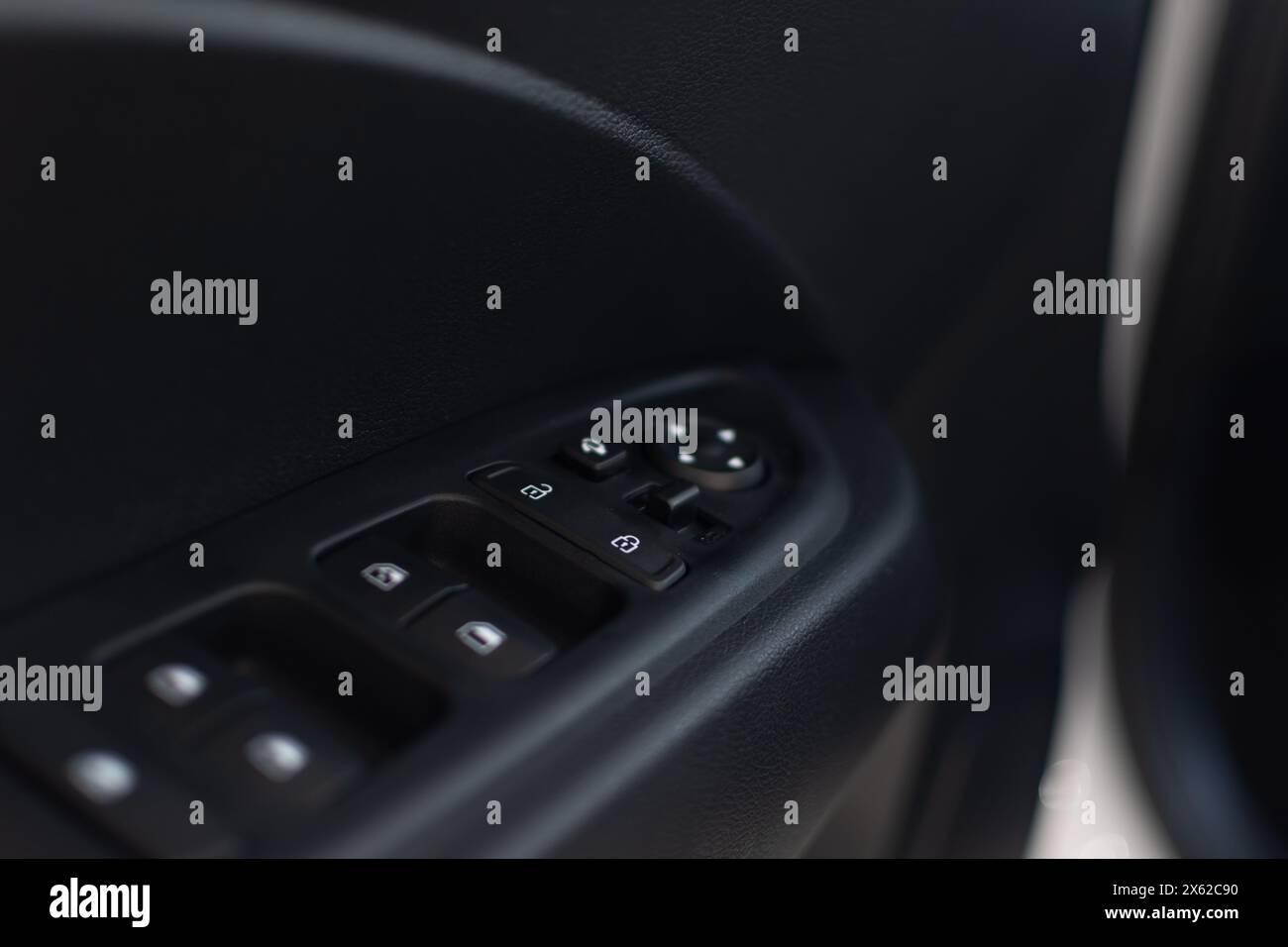 Block of buttons for controlling power windows, etc. in front driver's ...