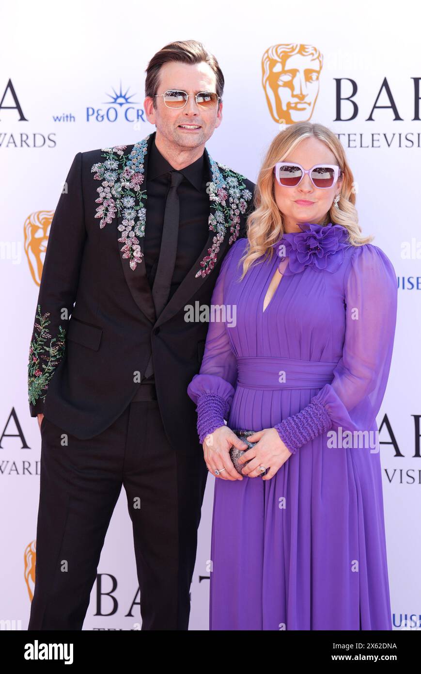 David Tennant and Georgia Moffett attending the BAFTA TV Awards 2024 ...