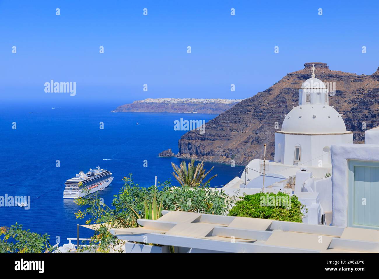 Townscape of Fira in Santorini Island, Greece Stock Photo - Alamy