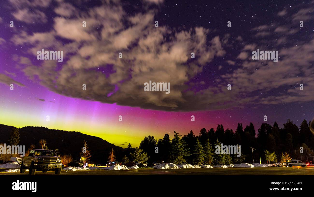 Hunstville, Utah, USA. 12th May, 2024. The aurora borealis commonly ...