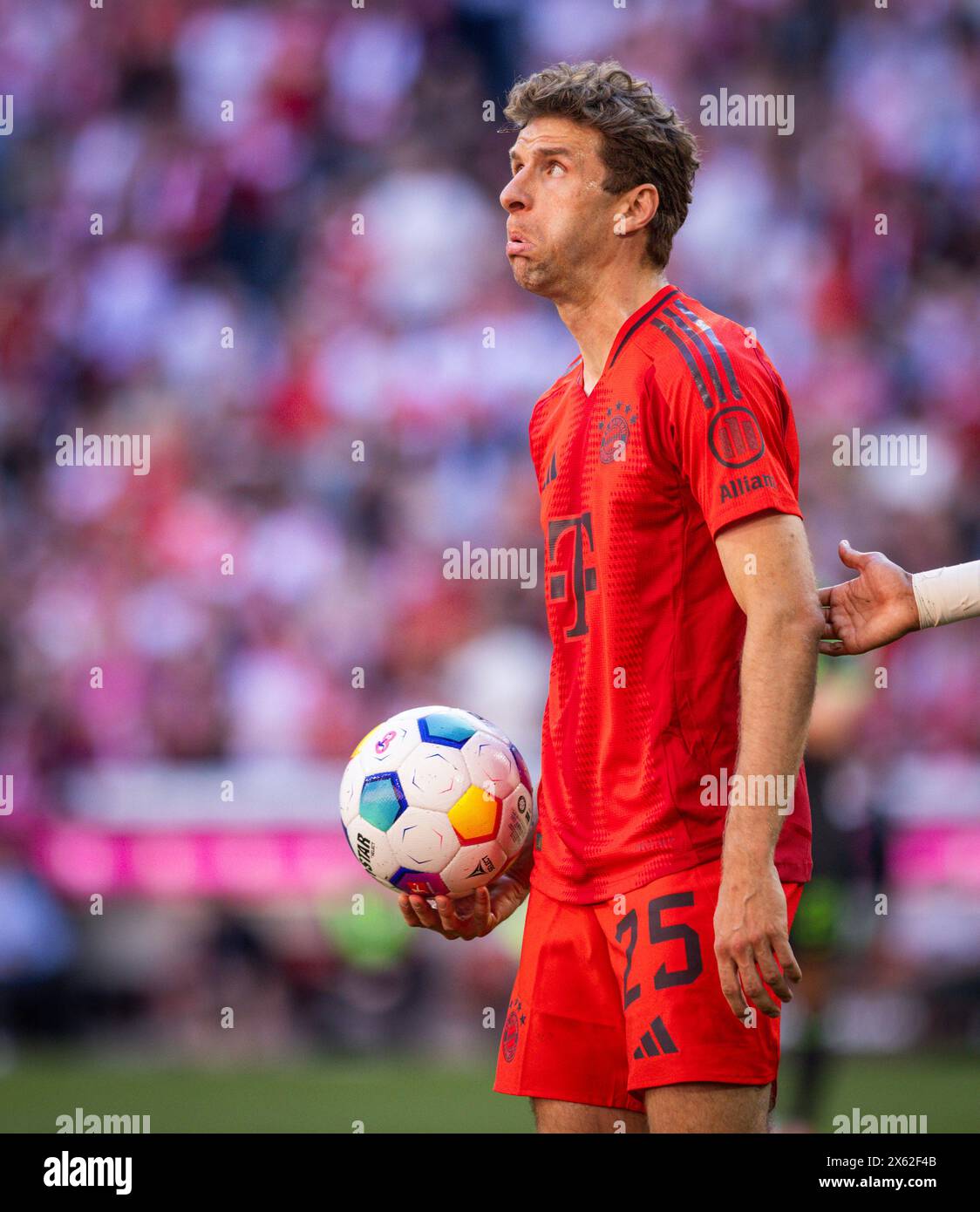 Munich, Germany.12th Mai 2024. Thomas Mueller (Muenchen) FC Bayern Munich - VfL Wolfsburg 12.05. ...