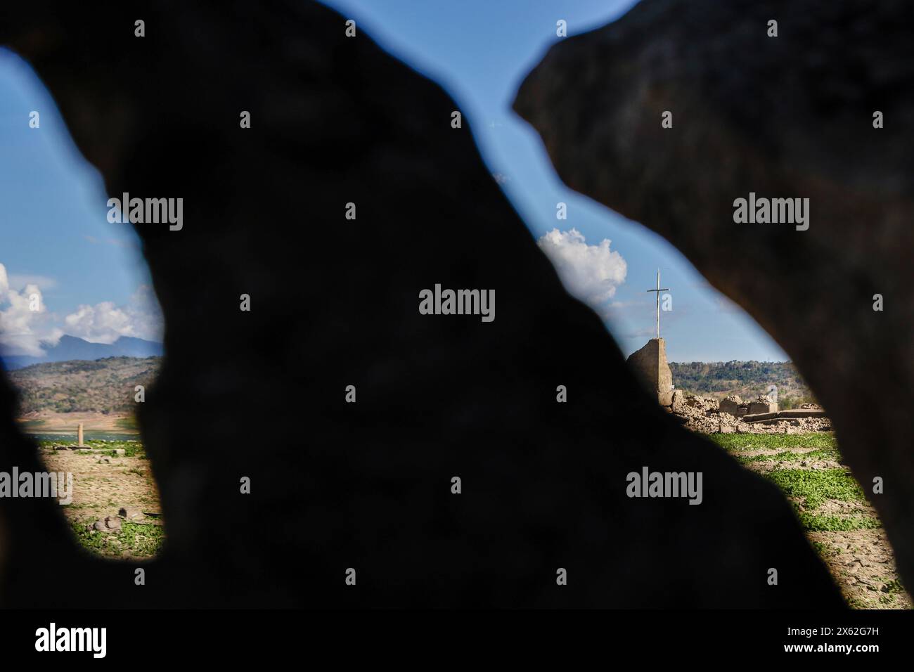 May 12, 2024, Pantabangan, Philippines: Remnants of the old sunken town ...