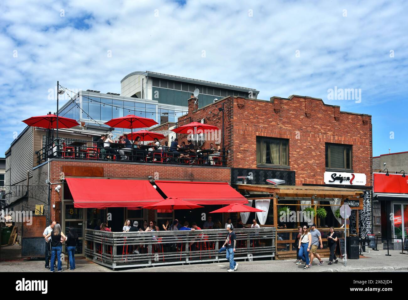 Ottawa, Canada - May 4, 2024: People enjoying the warm weather and ...