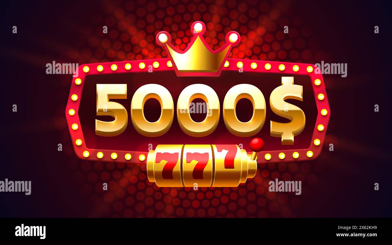 Casino coupon special voucher 5000 dollar, Check banner special offer ...