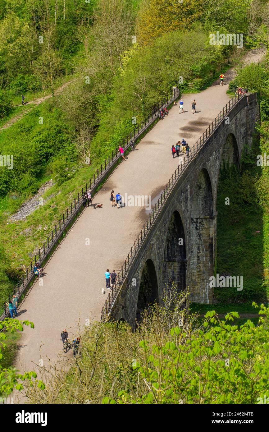 People enjoying the Spring sunshine walking and cycling the Monsal ...