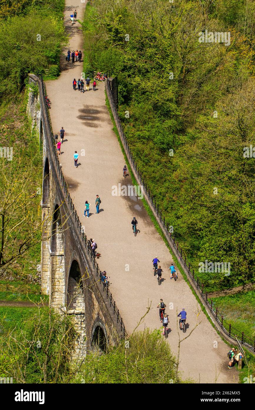People enjoying the Spring sunshine walking and cycling the Monsal ...