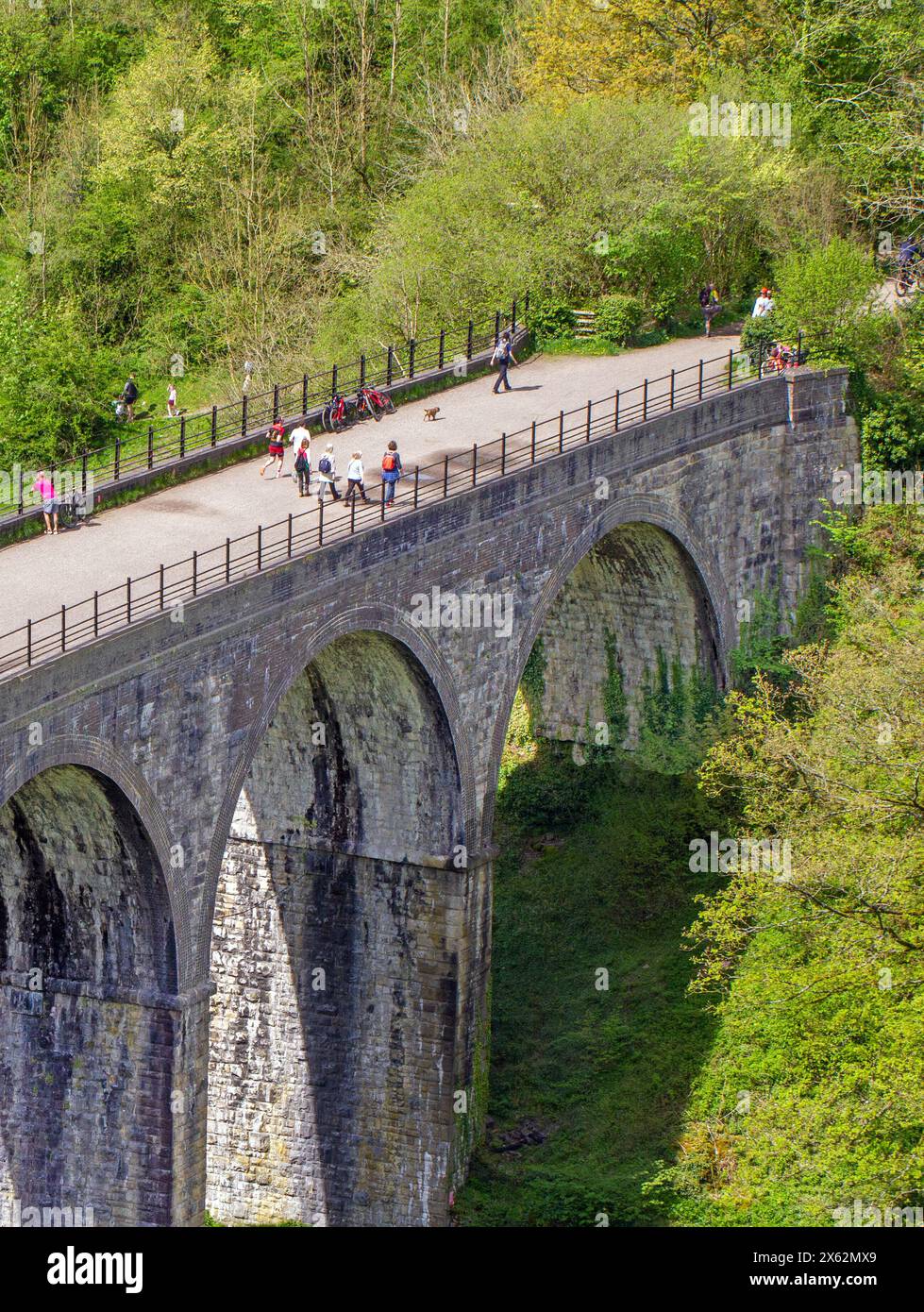 People enjoying the Spring sunshine walking and cycling the Monsal ...