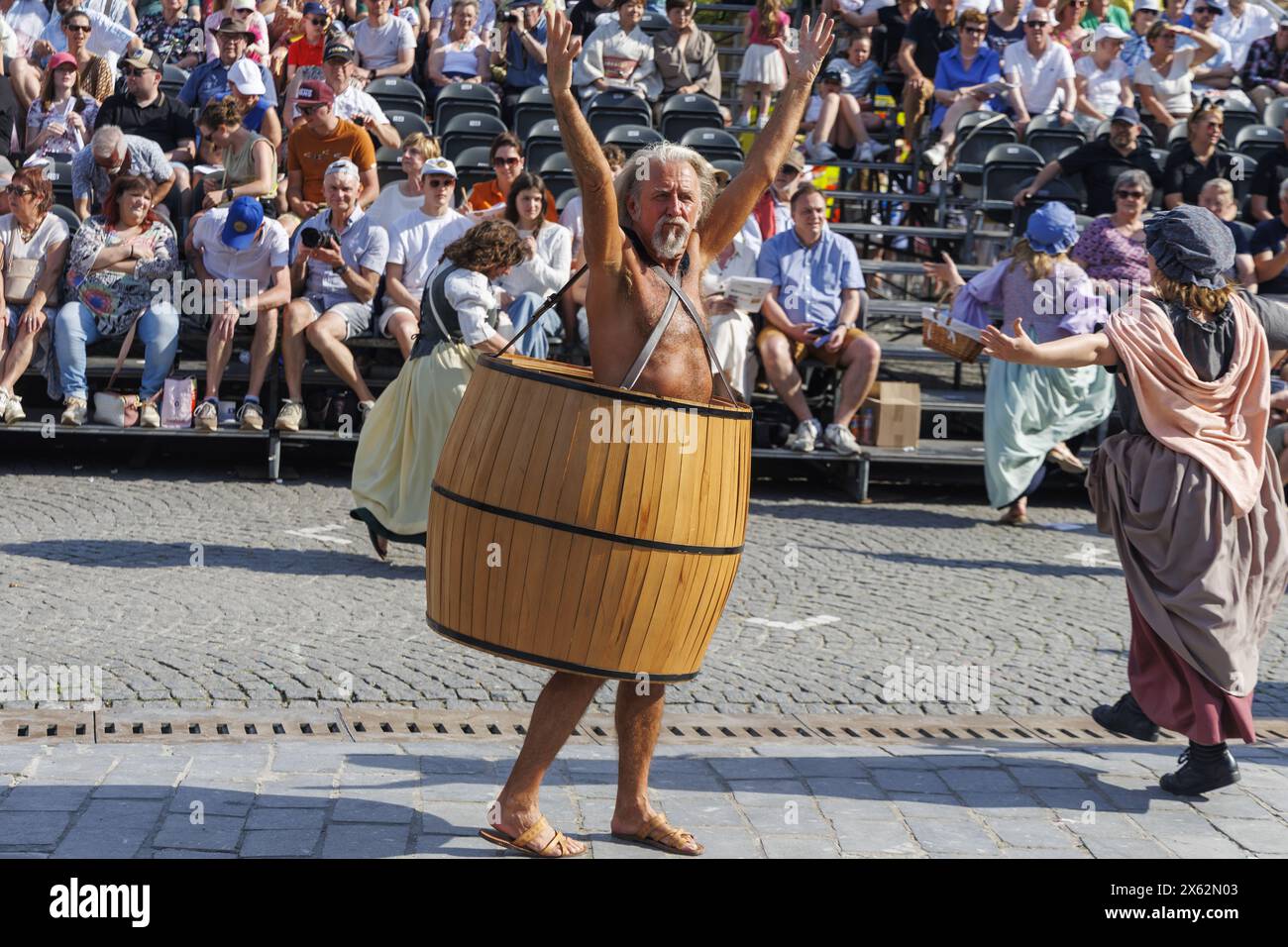 Ieper, Belgium. 12th May, 2024. This picture shows the Kattenstoet cat ...