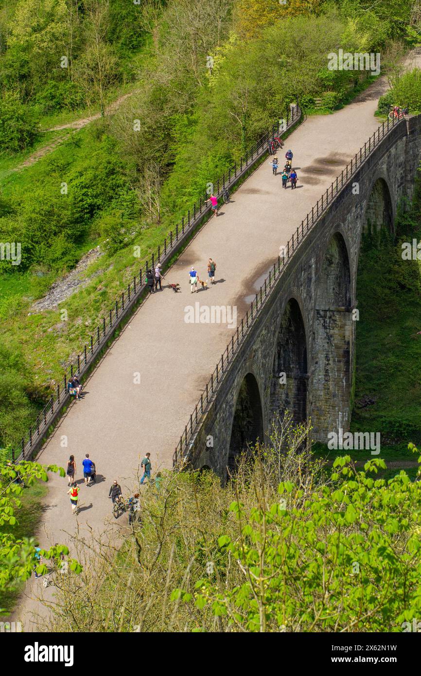 People enjoying the Spring sunshine walking and cycling the Monsal ...