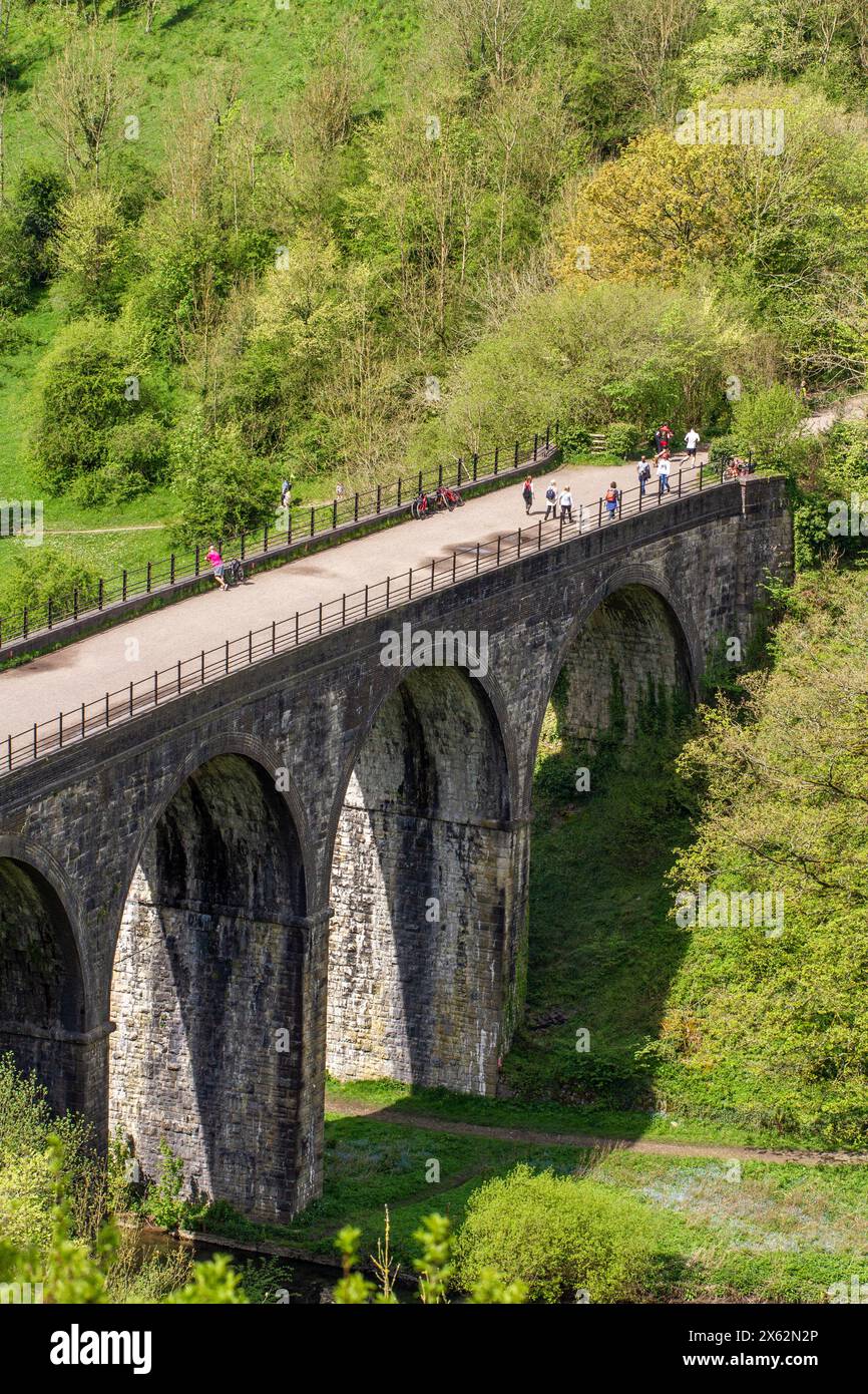 People enjoying the Spring sunshine walking and cycling the Monsal ...