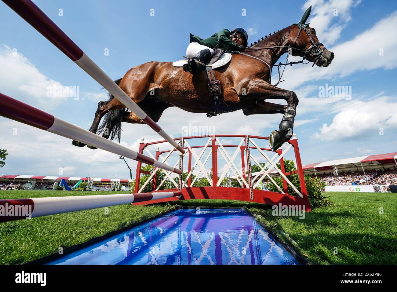 Grantstown Jackson ridden by Sarah Ennis on day five of the Badminton ...