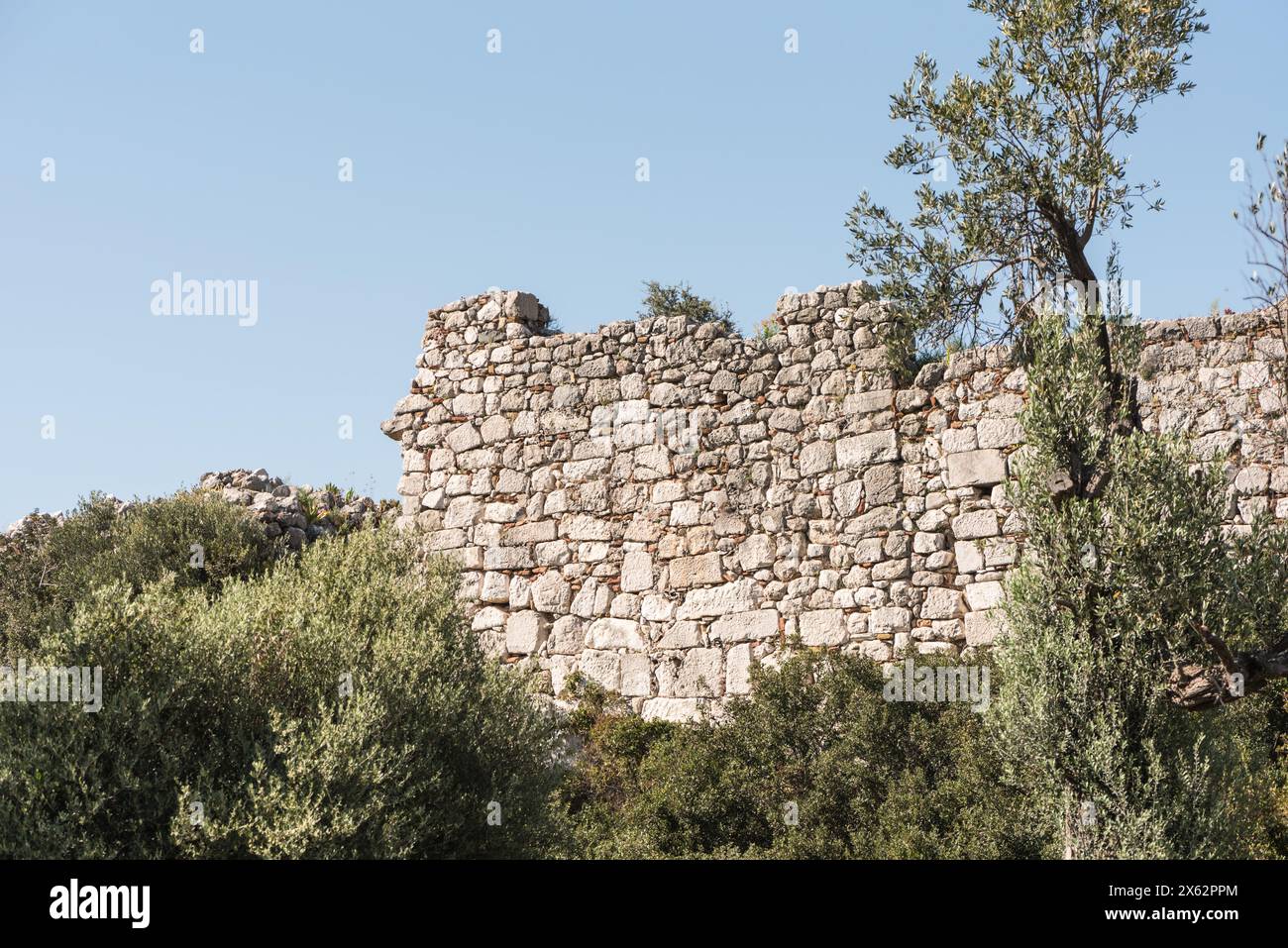 Rebuilt/ restored city walls of Lycian Patara in Tukiye Stock Photo - Alamy